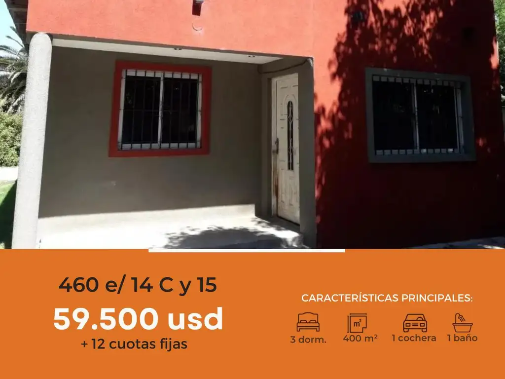 Venta Casa a estrenar 3 dormitorios, 90m2, Norte, 460 E/ 14 C Y 15, City Bell | Argenprop